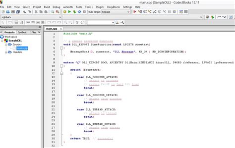 Tutorial Create A Sample Dll Project Using Codeblocks Ide In Cc Algorithms Blockchain And