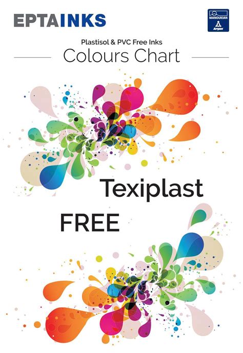 Plastisol And Pvc Free Inks Colours Chart Manoukian Argon By Eptanova