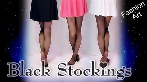 ダメージ黒ストッキング？と3色のミニスカート【stockings】 Youtube