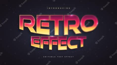 Premium Vector Colorful Retro Text Style Effect Editable Text Style Effect