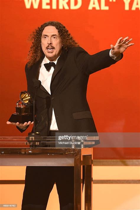 Winner For Best Comedy Album Weird Al Yankovic Speaks Onstage At