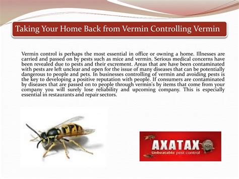 Ppt Taking Your Home Back From Vermin Controlling Vermin Powerpoint