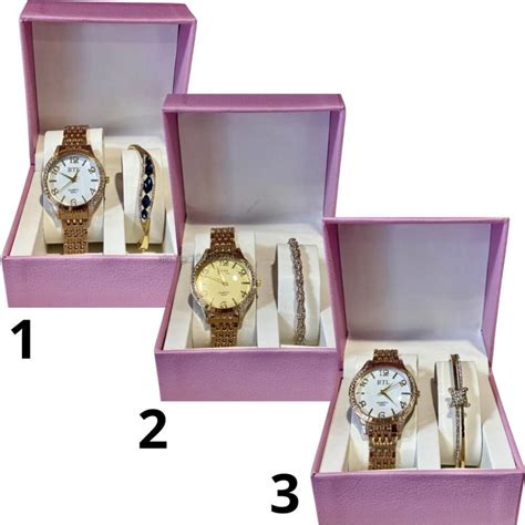 Дамски подаръчен комплект Дамско бижу Друго Бижута София Луксозен дамски часовник с ел