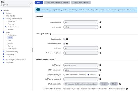 configuring smtp servers kentico xperience 13 documentation