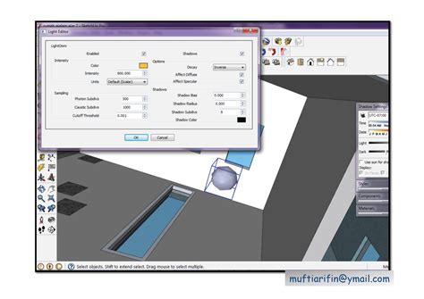 SKETCHUP TEXTURE TUTORIAL V RAY FOR SKETCHUP NIGHT SCENE