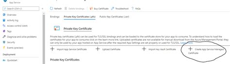 Cant Create Ssl Certificate For A Dns With Top Level Domain Online Azure App Service