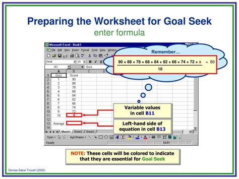 PPT Solving Equations With Goal Seek For Microsoft Excel PowerPoint Presentation ID
