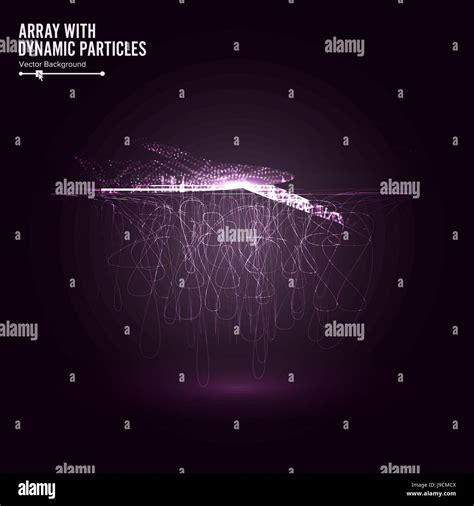array vector with splash emitted particles round shape of