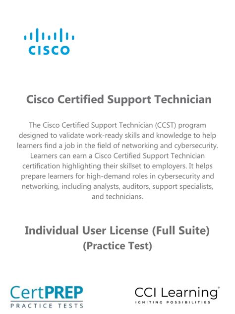 Cisco Certified Support Technician Exam Voucher CCI Learning Store