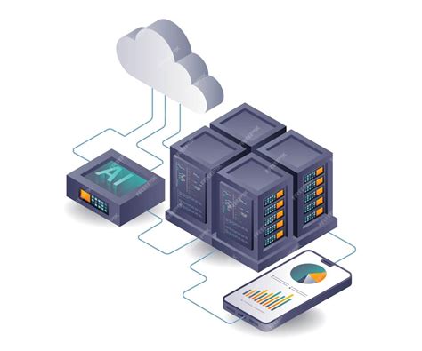 Premium Vector Artificial Intelligence Data Analysis In Cloud Server Technology