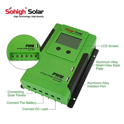 Pwm Solar Charger Controller 20a Sohigh Solar
