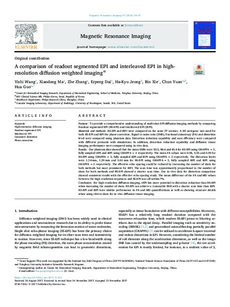 Pdf A Comparison Of Readout Segmented Epi And Interleaved Epi In High Resolution Diffusion