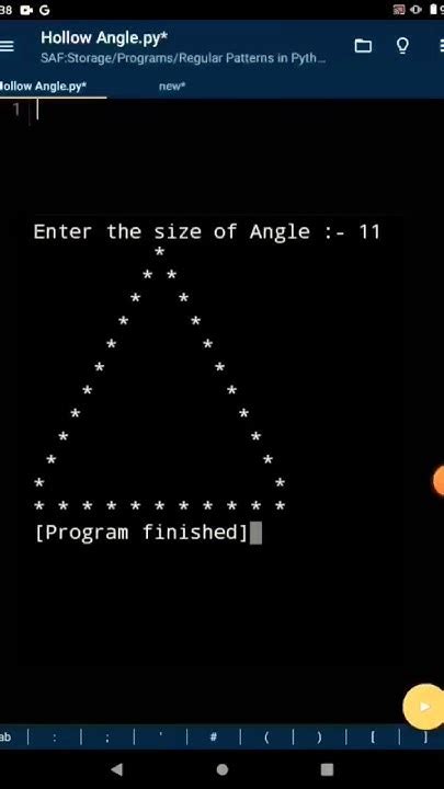 Hollow Triangle Patterncoding Programming Python Pattern Educationprogramminglanguage