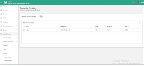 Seqrite Firewall Remote Syslog Configuration Support Services