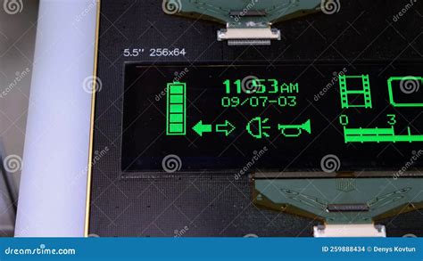 Computer With Time And Date Information Stock Photo Image Of Screen