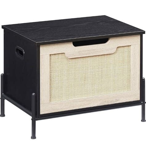 Cuisinaid 사각 등나무 큐브 발 받침대 작은 공간을 위한 수납 좌석 거실용 커피 테이블용 수납 공 티몬