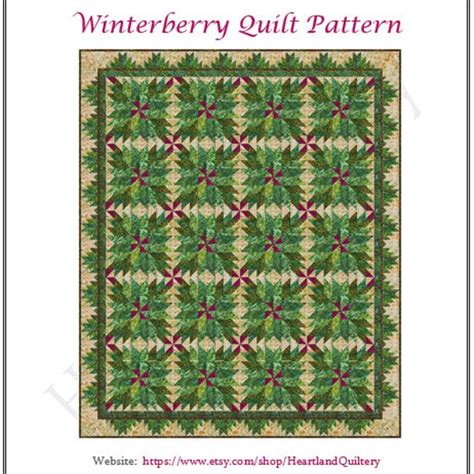 Winterberry Quilt Pattern Etsy