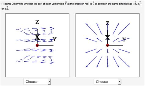 Solved 1 Point Determine Whether The Curl Of Each Vector Chegg Com