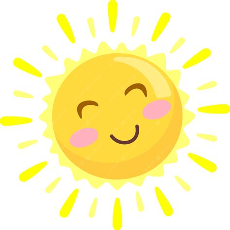 Vetor Plana Bonito Dos Desenhos Animados Feliz Sol Png Sol Cutesun Sol Fofo Imagem Png E