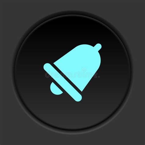 Round Button Icon Bell Button Banner Round Badge Interface For Application Illustration Stock