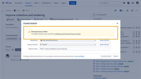 Require Personal Access Tokens Git Integration For Jira Cloud