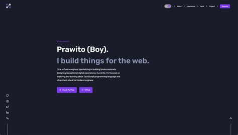 GitHub Id Prawito V Id The Second Iteration Of My Personal Website Built With React Js