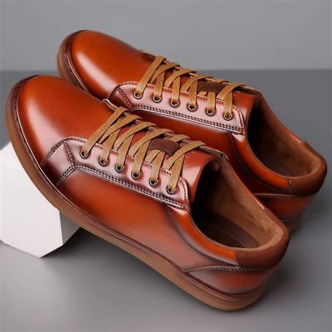 Fashion Sneakers Originals Casual Lace Up Oxford Shoes For Men Brown