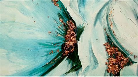 Поталь Рисую интерьерную картину Картина цветок акрилом картина с поталью Youtube