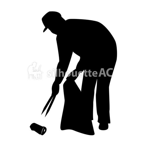 무료 실루엣 벡터 아이콘 일러스트 쓰레기 줍기 쓰레기 봉투 실루엣 137151 실루엣 Ac