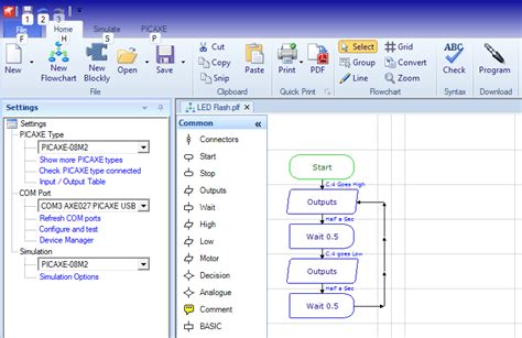 Romv4 Picaxe 02 Led Flash