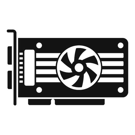 Premium Vector Cpu Video Card Icon Simple Vector Computer Gpu Display Pci