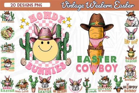 Western Easter Sublimation Bundle Graphic By Zanynoti · Creative Fabrica