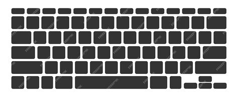 Premium Vector Laptop Blank Keyboard Computer Isolated Black Key Button Board For Digital Pc