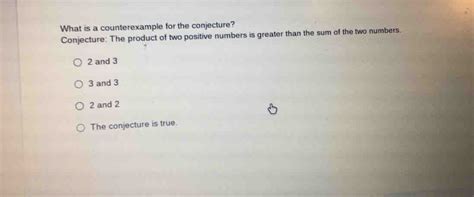 solved what is a counterexample for the conjecture conjecture the