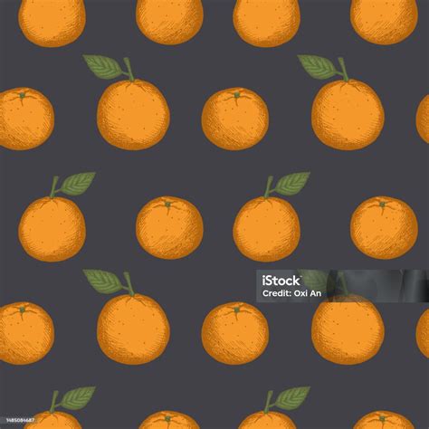 감귤 패턴 클레멘타인 감귤류 식물을 사용한 매끄러운 반복 패턴 빈티지 스타일로 손으로 그렸습니다 반복 과일 모티브가 있는 컬러