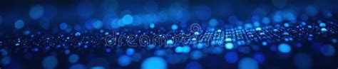 Abstract Blue Binary Code Streams Across A Digital Screen Digital
