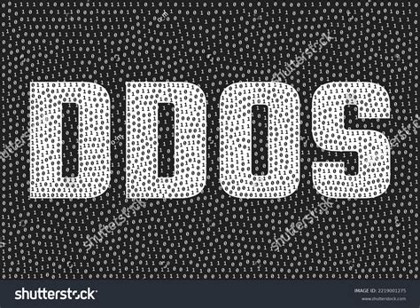 Ddos Attack Black White Vector Illustration Stock Vector Royalty Free 2219001275 Shutterstock