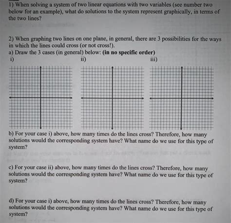 Solved When Solving A System Of Two Linear Equations With Chegg