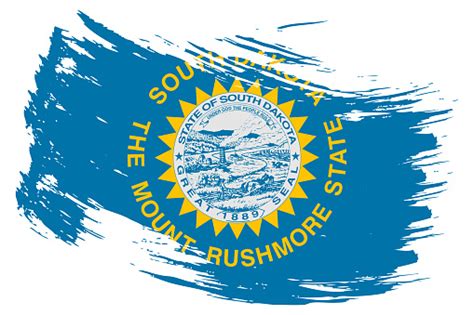 사우스 다코타 미국 주 브러시 스트로크 플래그 벡터 배경 손으로 그린 그런 지 스타일 고립 된 배너 거친에 대한 스톡 벡터 아트 및 기타 이미지 Istock