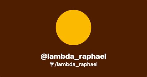 Lambdaraphael Twitter Instagram Linktree