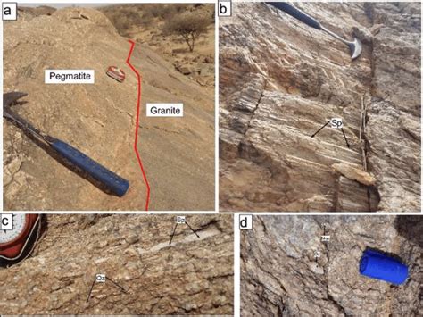 Pegmatite Lode N°9 A Granite Pegmatite Contact B And C Download Scientific Diagram