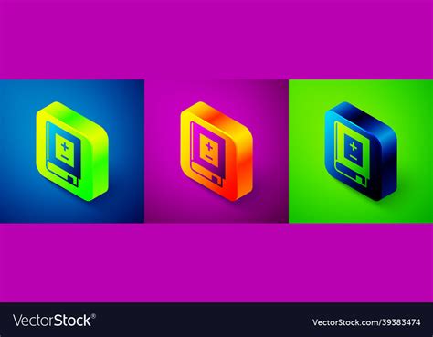 Isometric Book With Mathematics Icon Isolated Vector Image