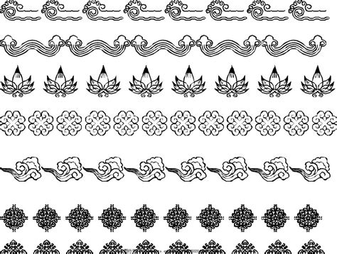 传统二方连续图案 比利网