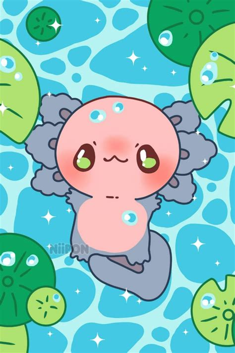 Kawaii Axolotl Wallpaper Dive Into Cute Designs