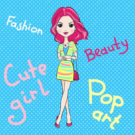 Premium Vector Pop Art Cute Fashion Girl