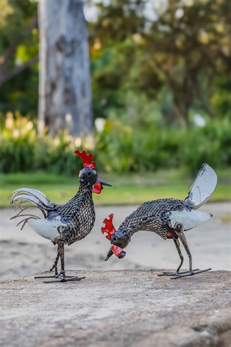 Cockerel Miniature Pair Zisculptures