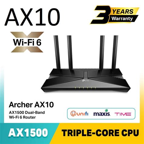 TP LINK ARCHER AX20 AX10 WiFi6 AX1800 AX1500 Gigabit Wireless Wi Fi Router For UniFi Maxis