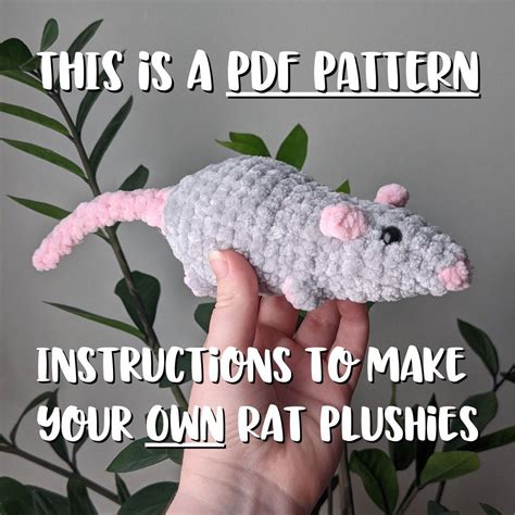 No Sew Rat Crochet Pattern Pdf Instructions Only Make Your Own