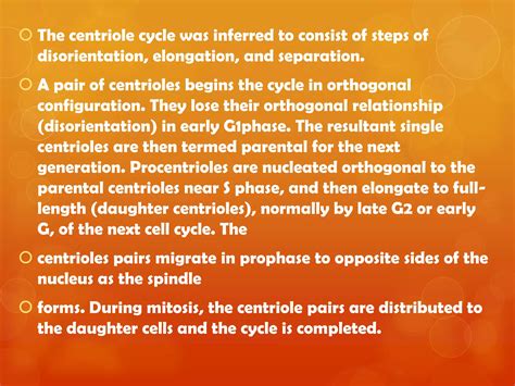 Centrioles Replication Ppt