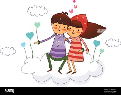 Adults Onlyaffectionatearm Aroundcuddlingballoonbangsbrown Hair